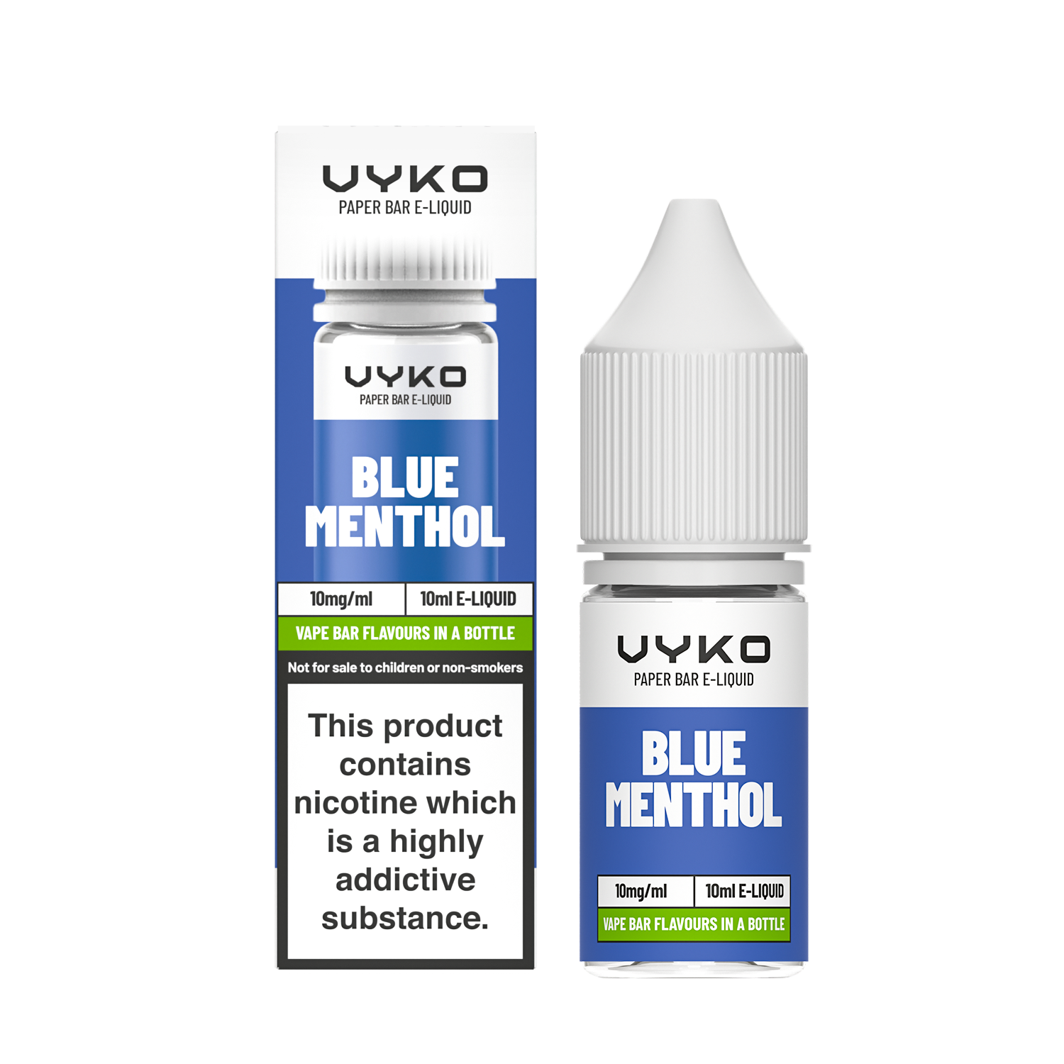VYKO Bar Blue Menthol 10ml Nicotine Salt E-Liquid | UK ECIG STORE ...