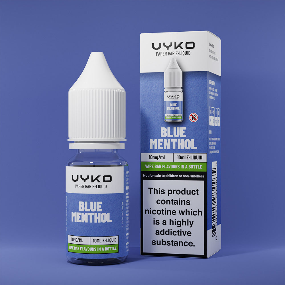 VYKO Bar Blue Menthol 10ml Nicotine Salt E-Liquid | UK ECIG STORE ...